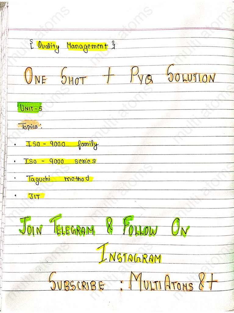 Unit 5 Quality Management by Multiatoms | PDF
