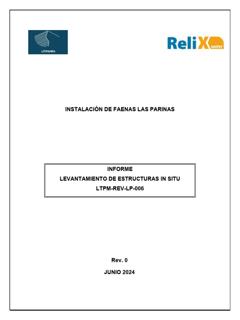 6 Levantamiento de Estructuras in Situ - Rev.0 | PDF