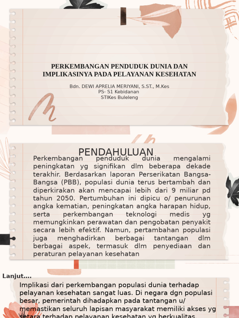 Perkembangan Penduduk Dunia | PDF