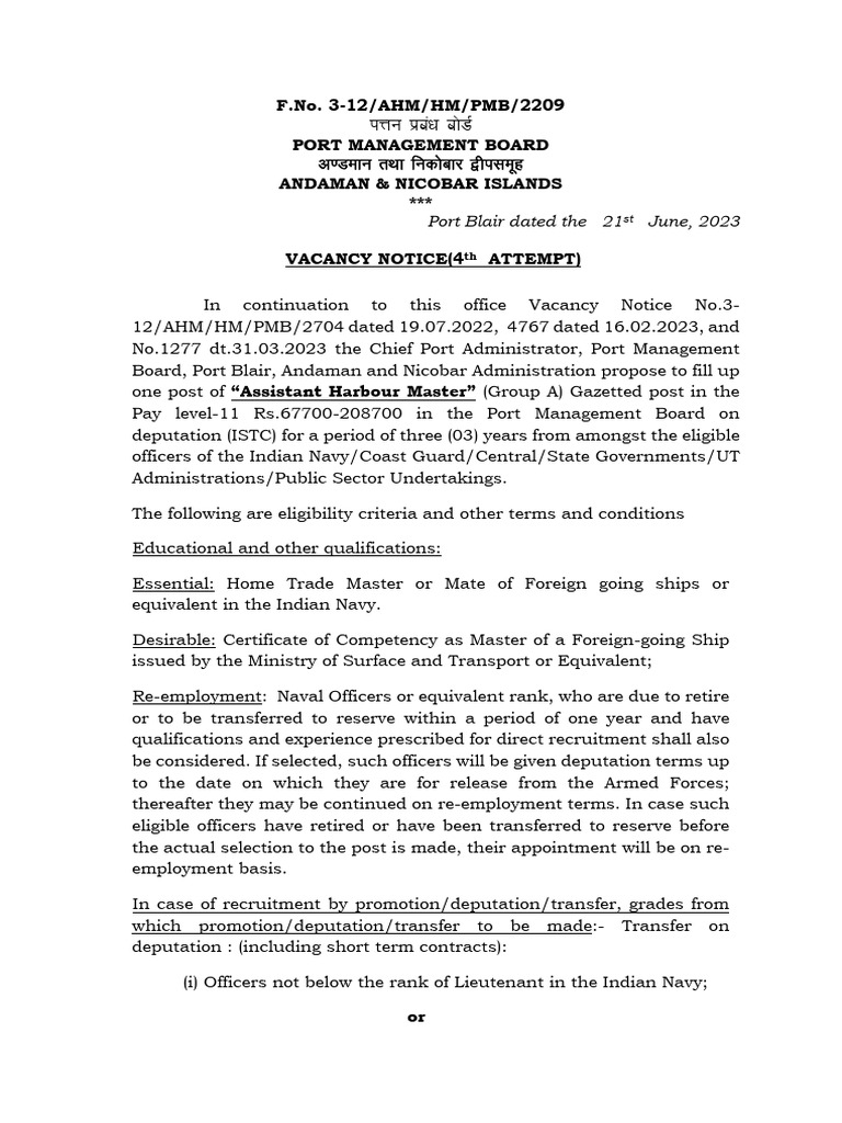 1-497-Vacancy Notice AHM | PDF | Employment