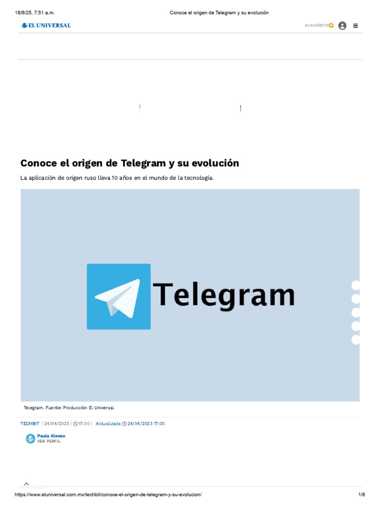 Conoce El Origen de Telegram y Su Evolución | PDF