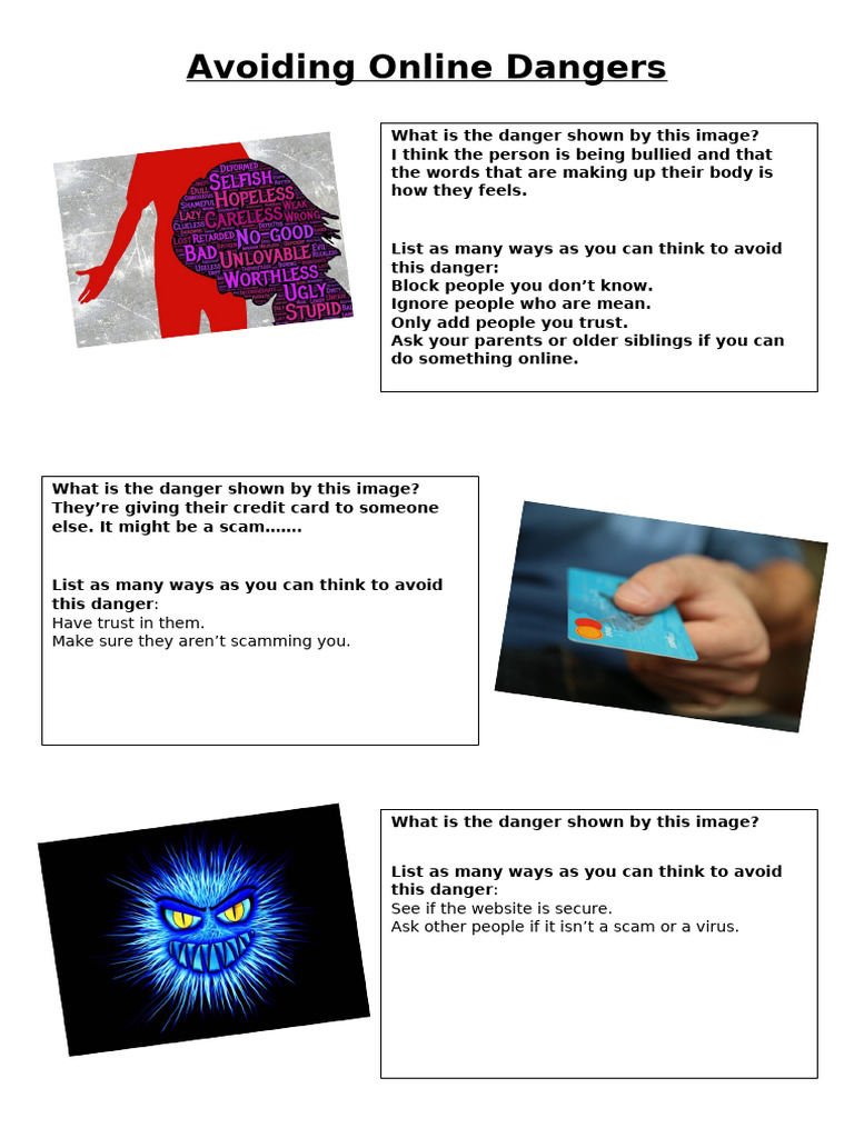 7L Computer Science - Avoiding Online Dangers | PDF