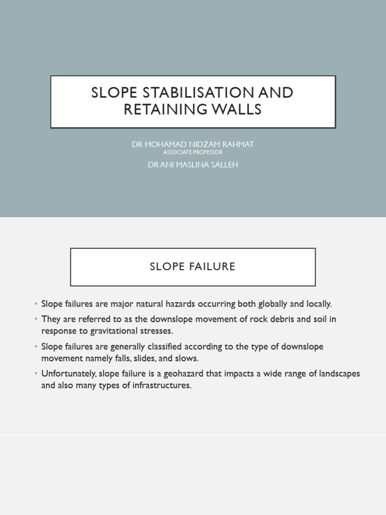 Types of Slope Protection Methods | PDF | Deep Foundation | Landslide