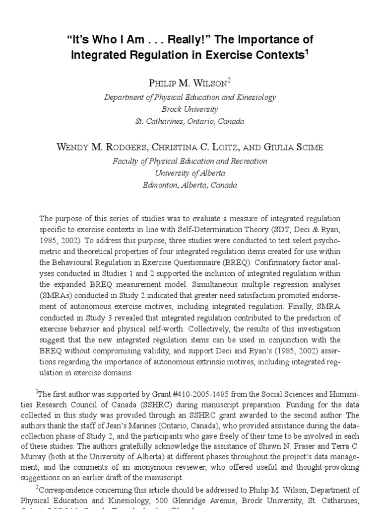 2006-Wilson Et Al. - Integrated Regulation and Exercise (JABR ...