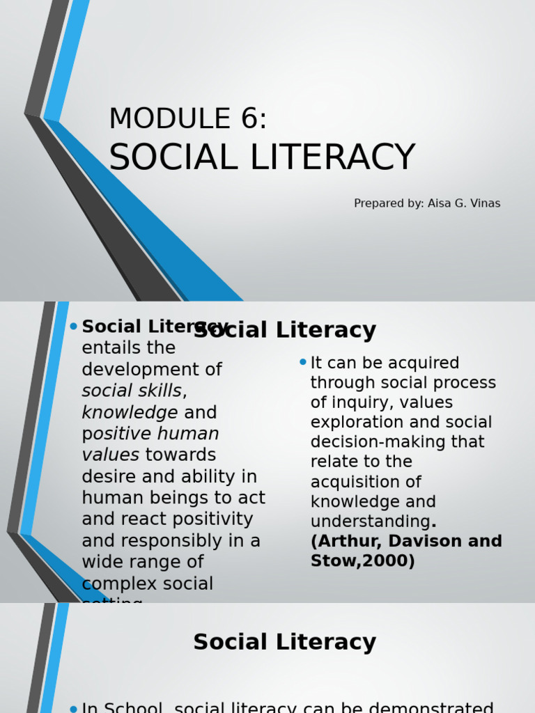 Enhancing Social Literacy Skills | PDF | Emotional Intelligence ...