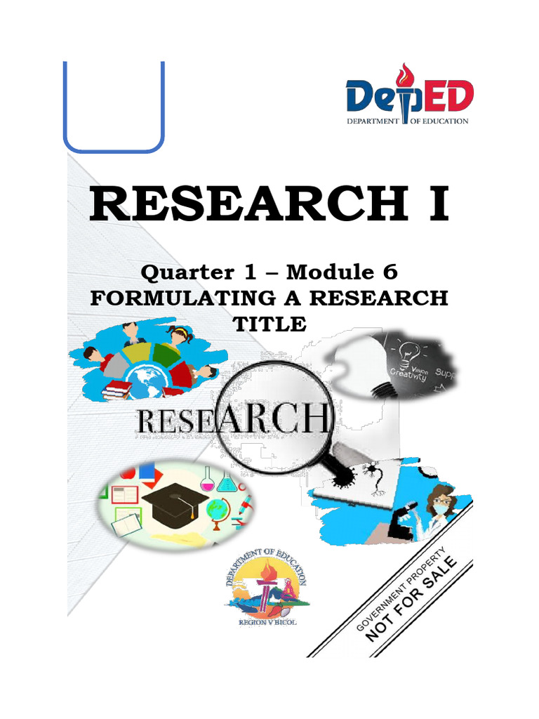 SLM 6 Grade 8 Research.1st Quarter - Research Problem | PDF | Noun | Word