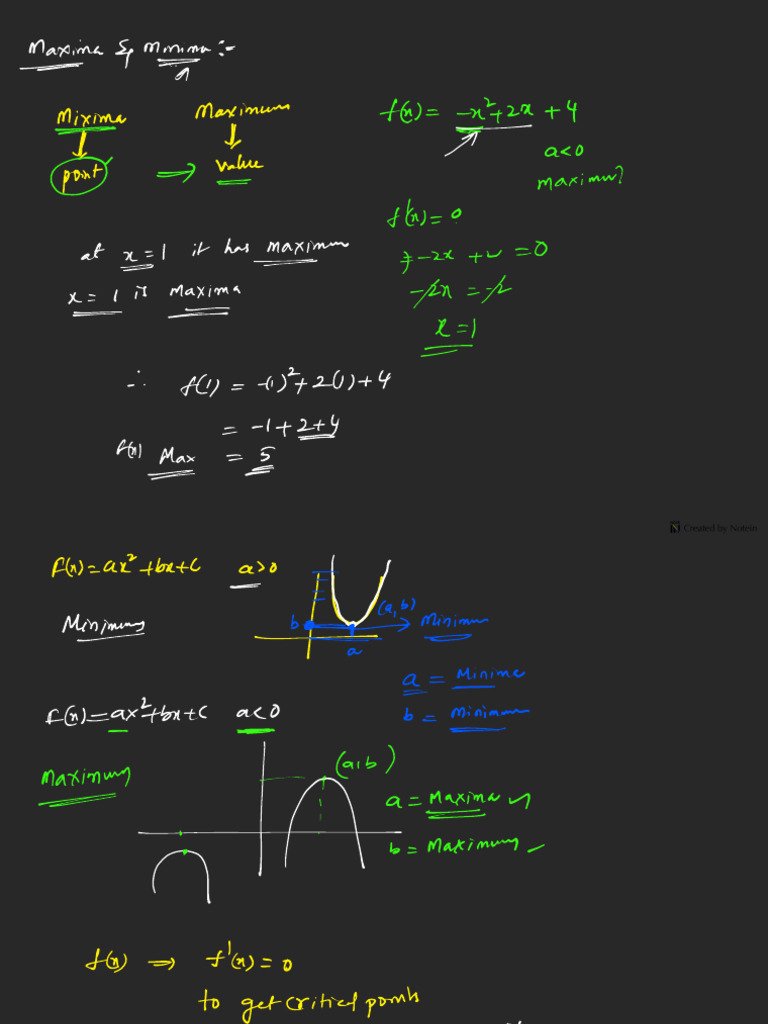 Maxima and Minima | PDF