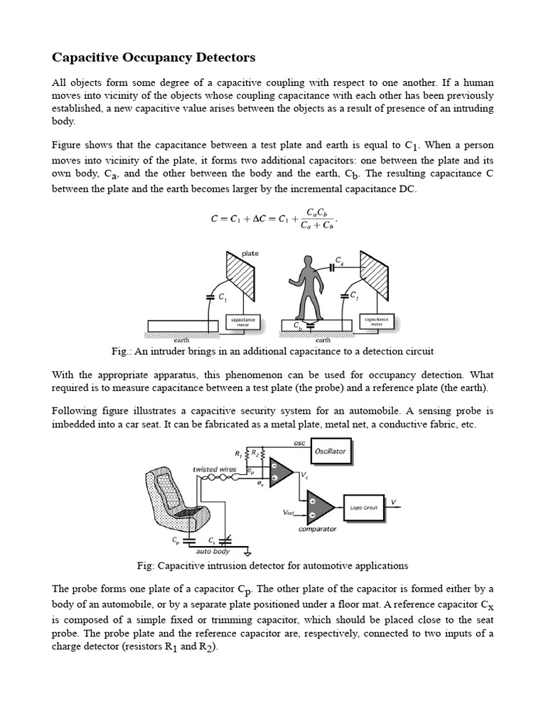 Capacitive Occupancy Detectors | PDF | Capacitor | Capacitance