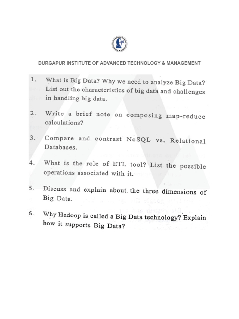 Big Data Question | PDF