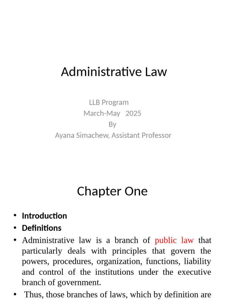 Overview of Administrative Law Principles | PDF | Administrative Law ...