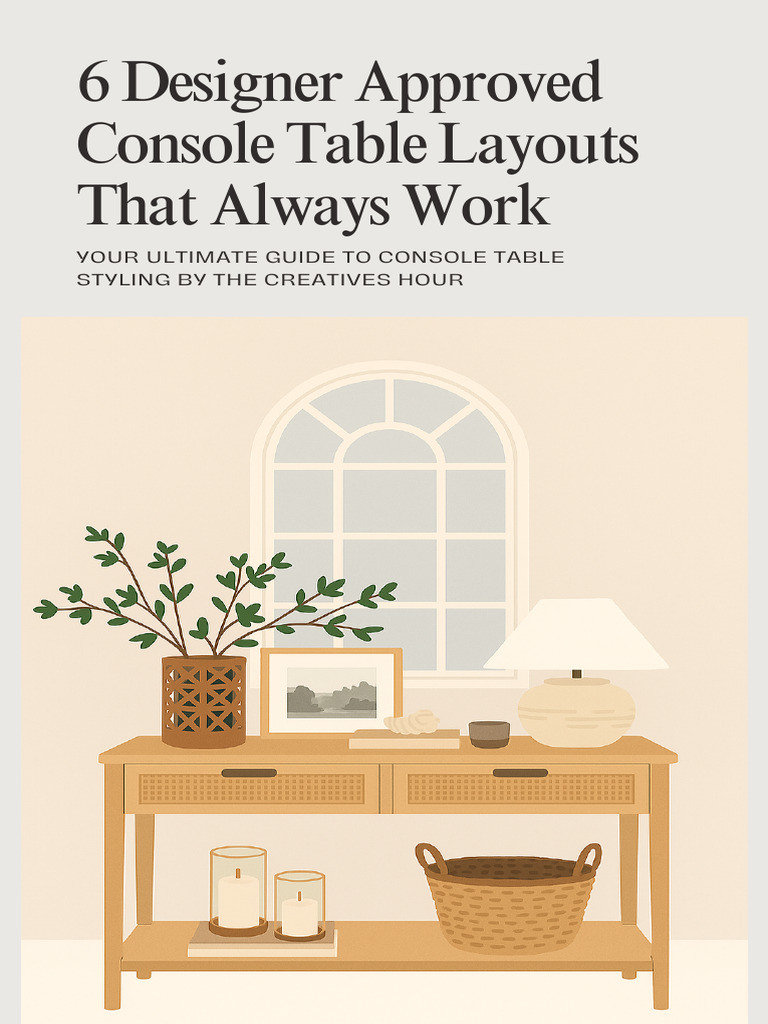 6 Designer Console Table Layouts | PDF