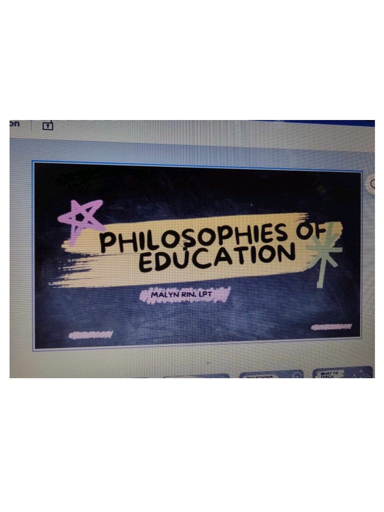 Philosophies of Education | PDF