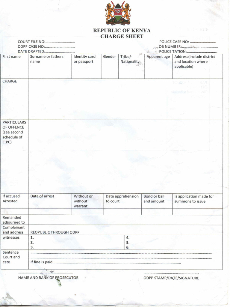 Charge Sheet | PDF