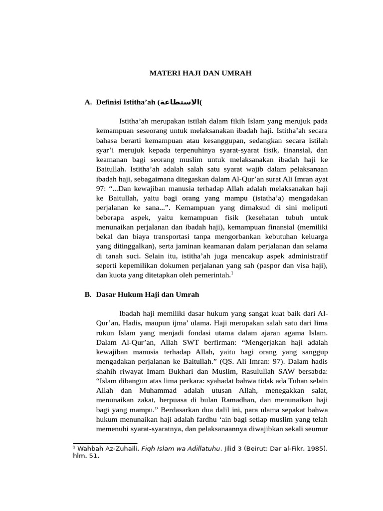 Materi Haji Dan Umrah | PDF