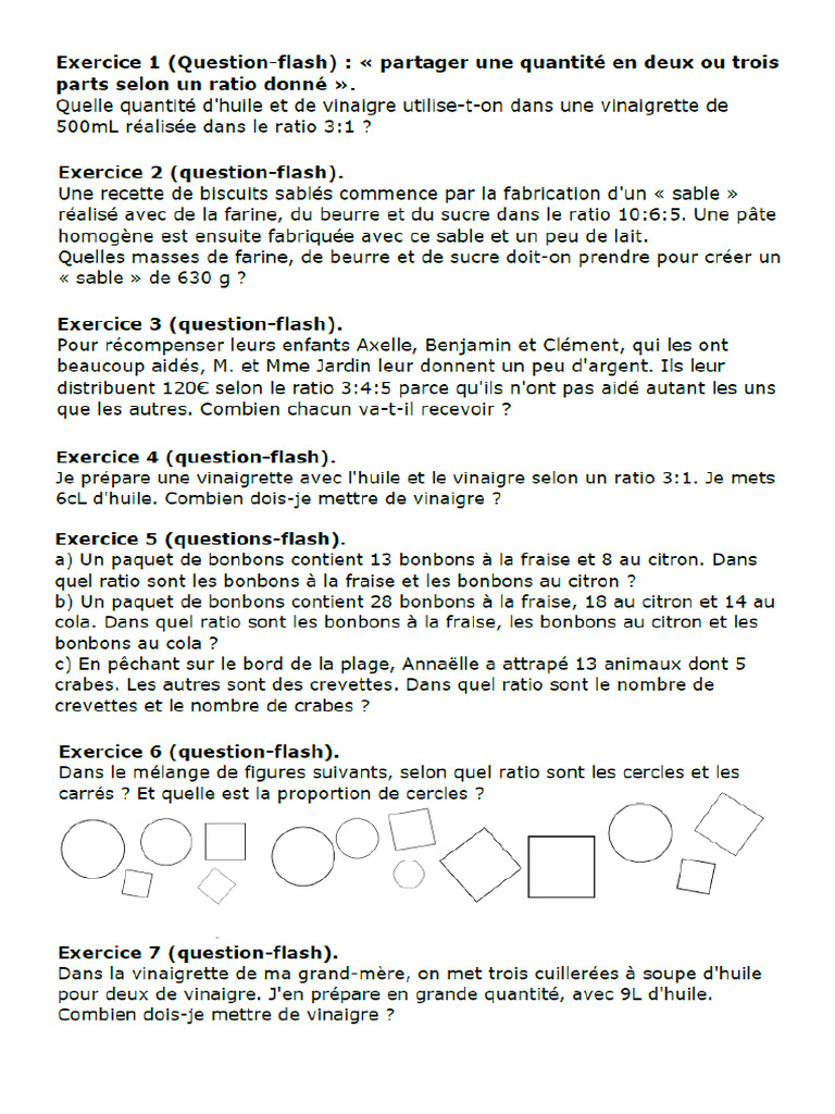 Fiche Exercices CHP 11 de 3ème | PDF