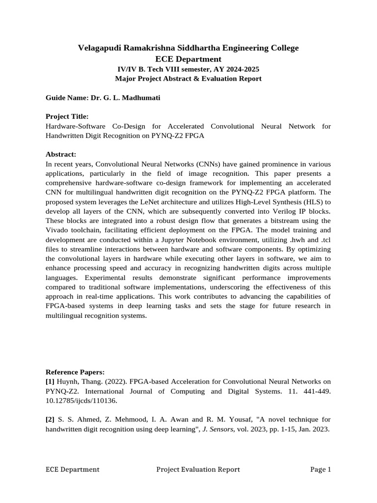 Major Project Abstract and Evaluation Report | PDF | Computing ...