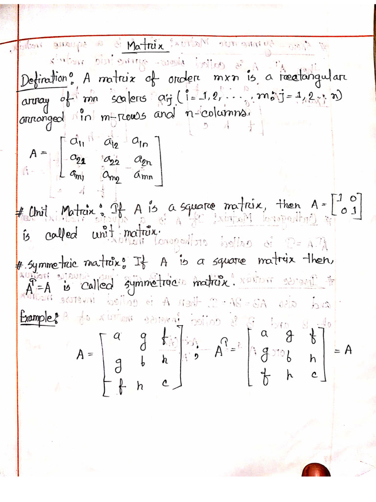 Math Pdf Matrix Pdf