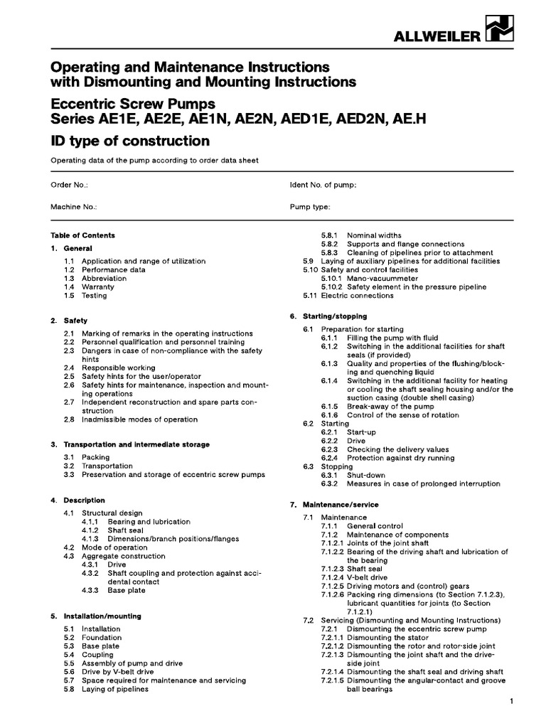 Series AE1E Type ID | PDF
