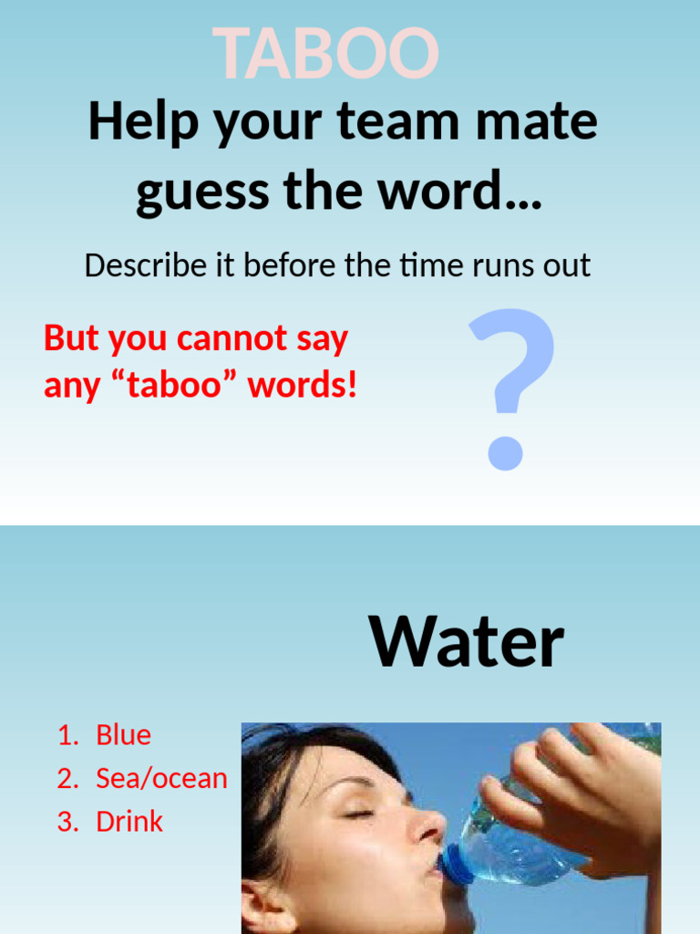 Taboo Word Guessing Game | PDF