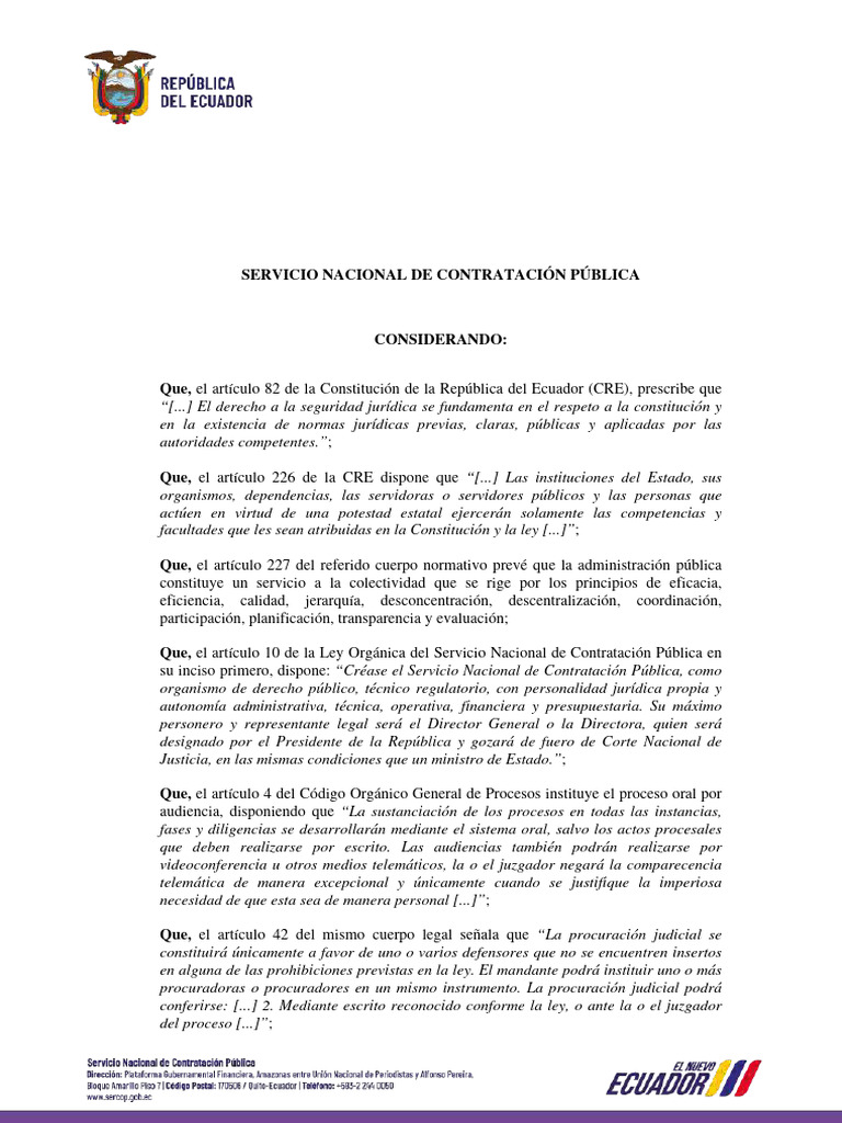 Resolución SERCOP-SERCOP-2024-0009-R PDF | PDF | Justicia | Crimen y violencia
