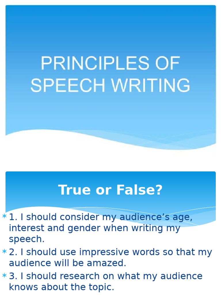 LESSON 8 Speech Writing | PDF