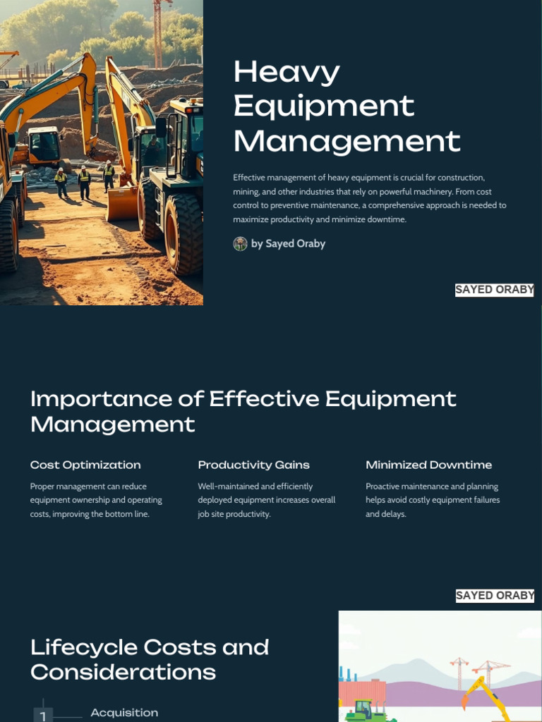 Effective Heavy Equipment Management | PDF | Waste Management | Business