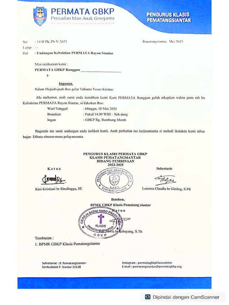 Surat KP Rayon Siantar | PDF