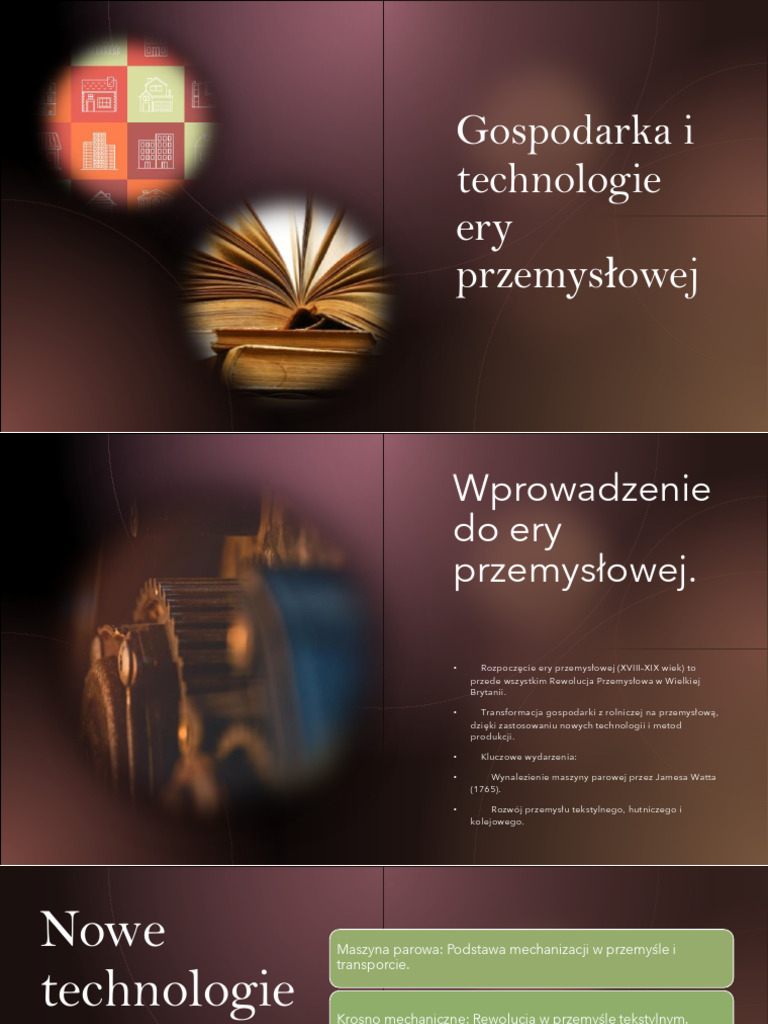 Gospodarka I Technologie Ery Przemys Owej | PDF