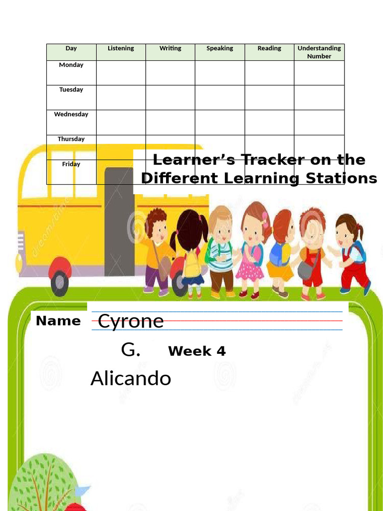 Learners Tracker On The Learning Stations | PDF