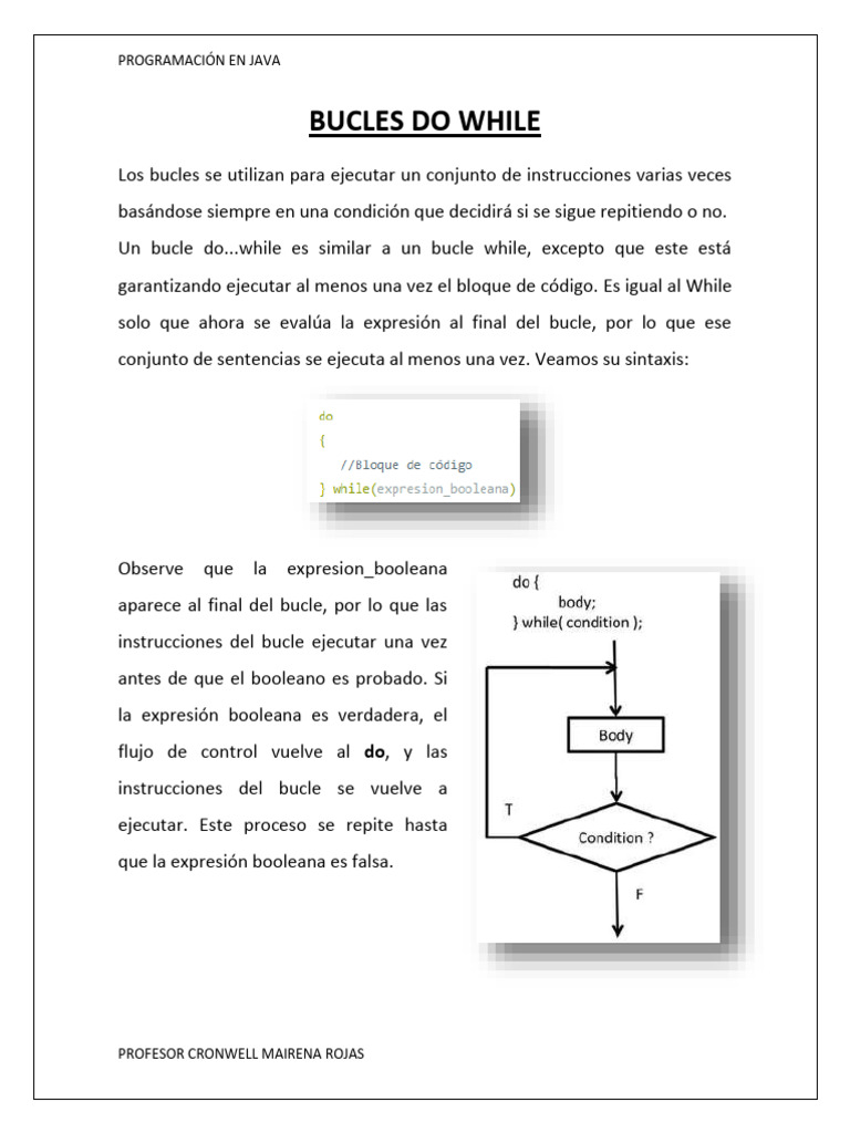 18 - Bucles Do While | PDF | Java (lenguaje de programación) | Programación de computadoras