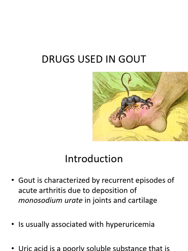 Drugs Used in Gout | PDF | Gout | Medical Treatments