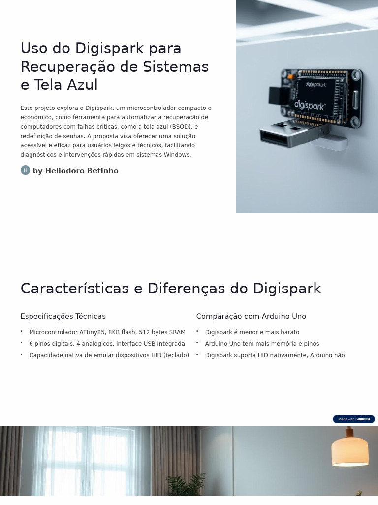 Uso Do Digispark para Recuperacao de Sistemas e Tela Azul | PDF ...