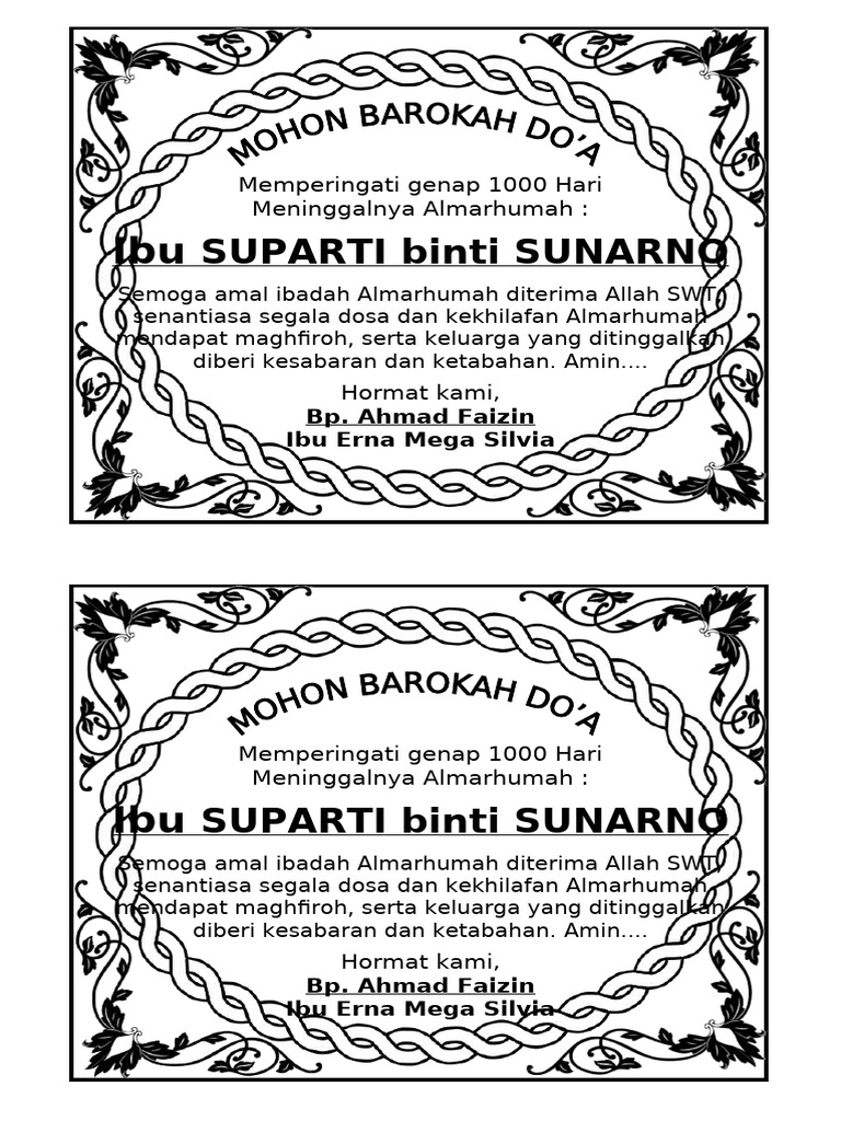 Contoh Samir Undangan | PDF