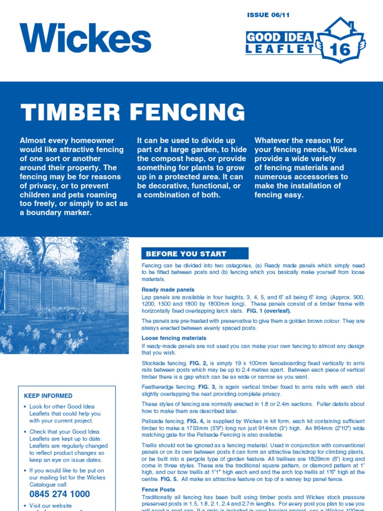 How To Build A Garden Fence | PDF | Fence | Lumber