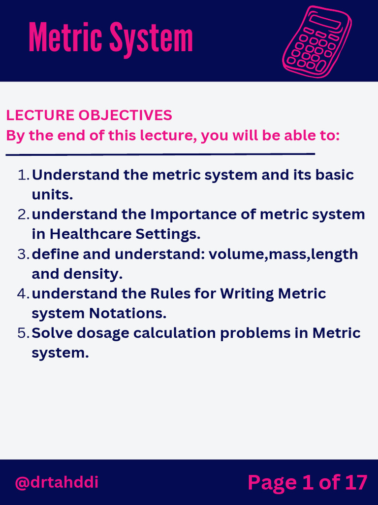 Metric System | PDF | Litre | Dose (Biochemistry)