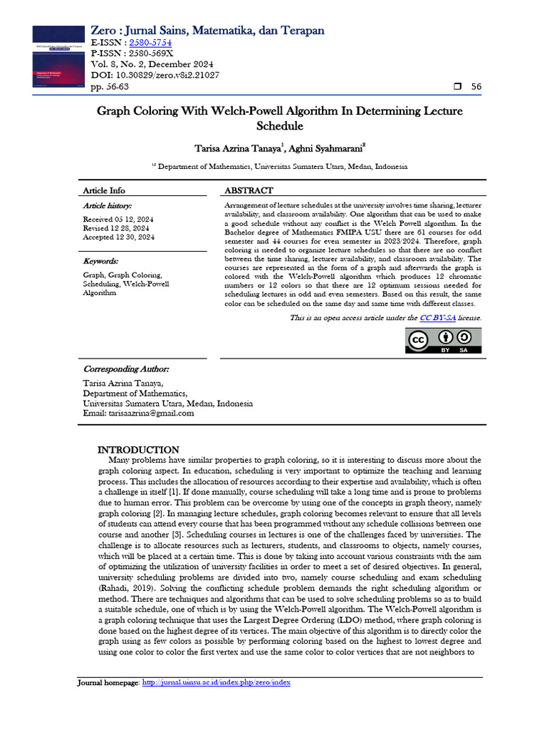 Graph Coloring With Welch-Powell Algorithm in Dete (2) | PDF | Vertex (Graph Theory) | Combinatorics