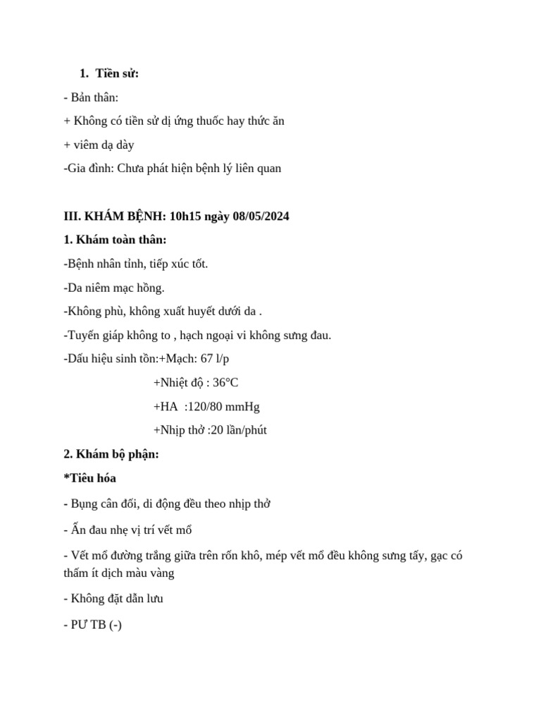 Ba Hậu Phẫu Nang Omc Nhóm 2 Phạm Thị Soa | PDF