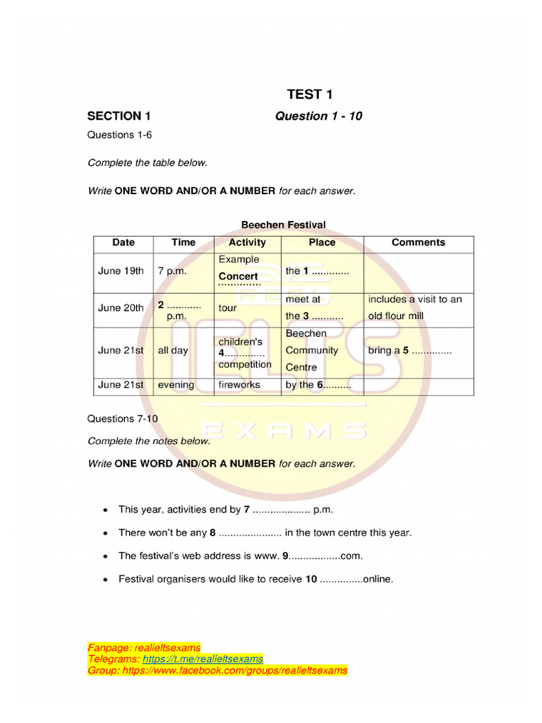 Practice Test 1 Vol 1 | PDF