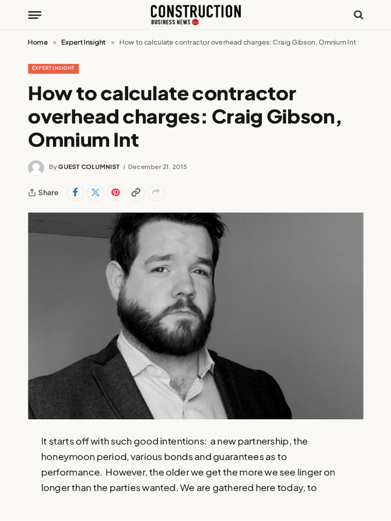 How To Calculate Contractor Overhead Charges Craivvv | PDF | Damages
