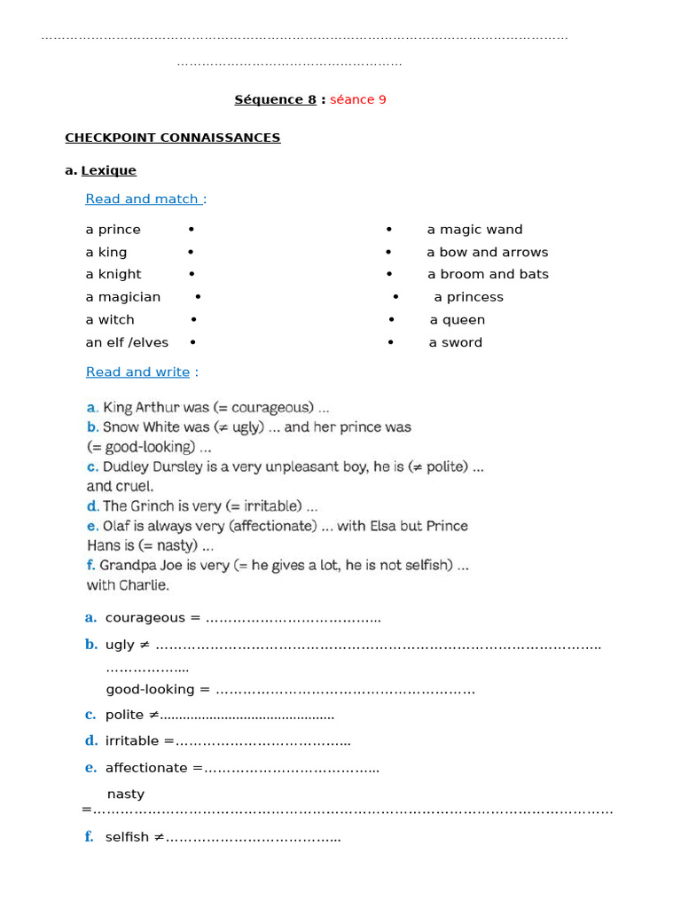 Fairy Tale Vocabulary and Grammar Guide | PDF