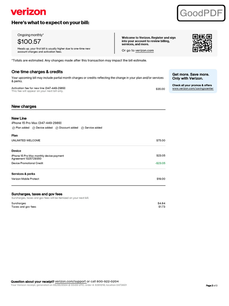 Purchase Receipt 15 Pro Max | PDF