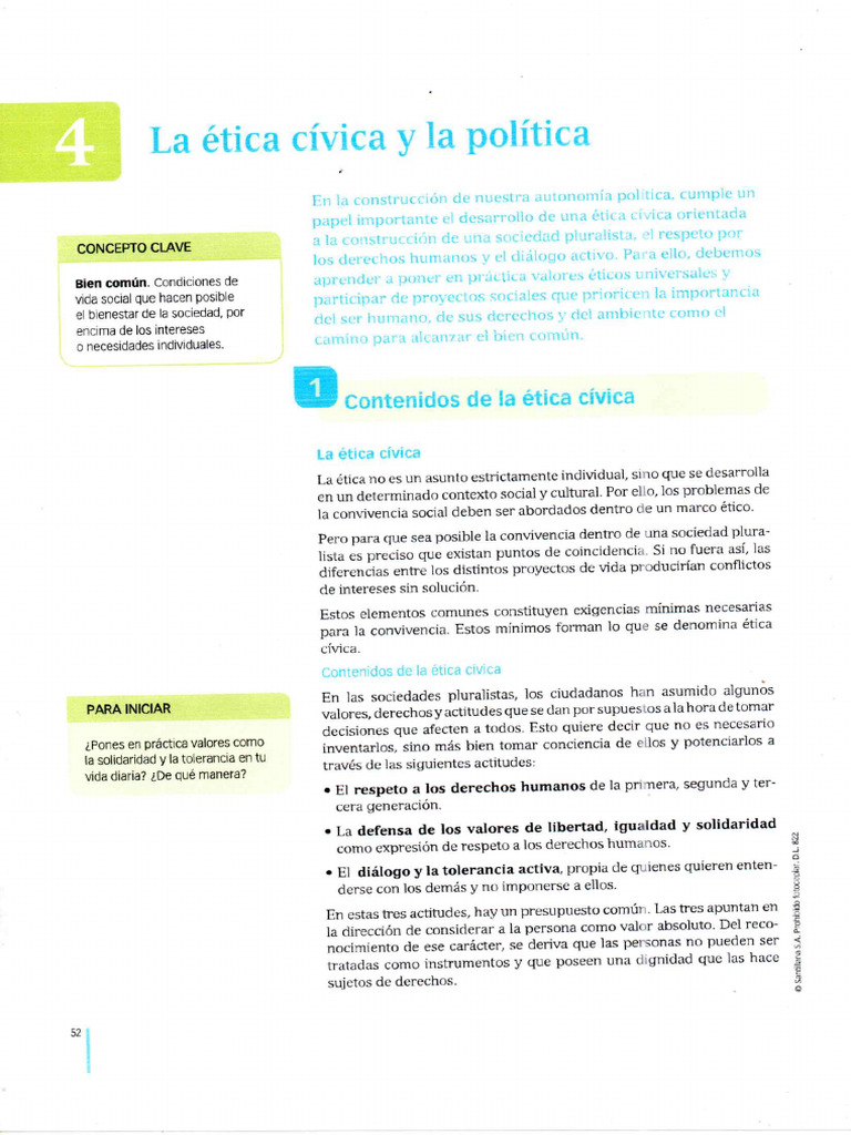 Etica Civica y Politica | PDF