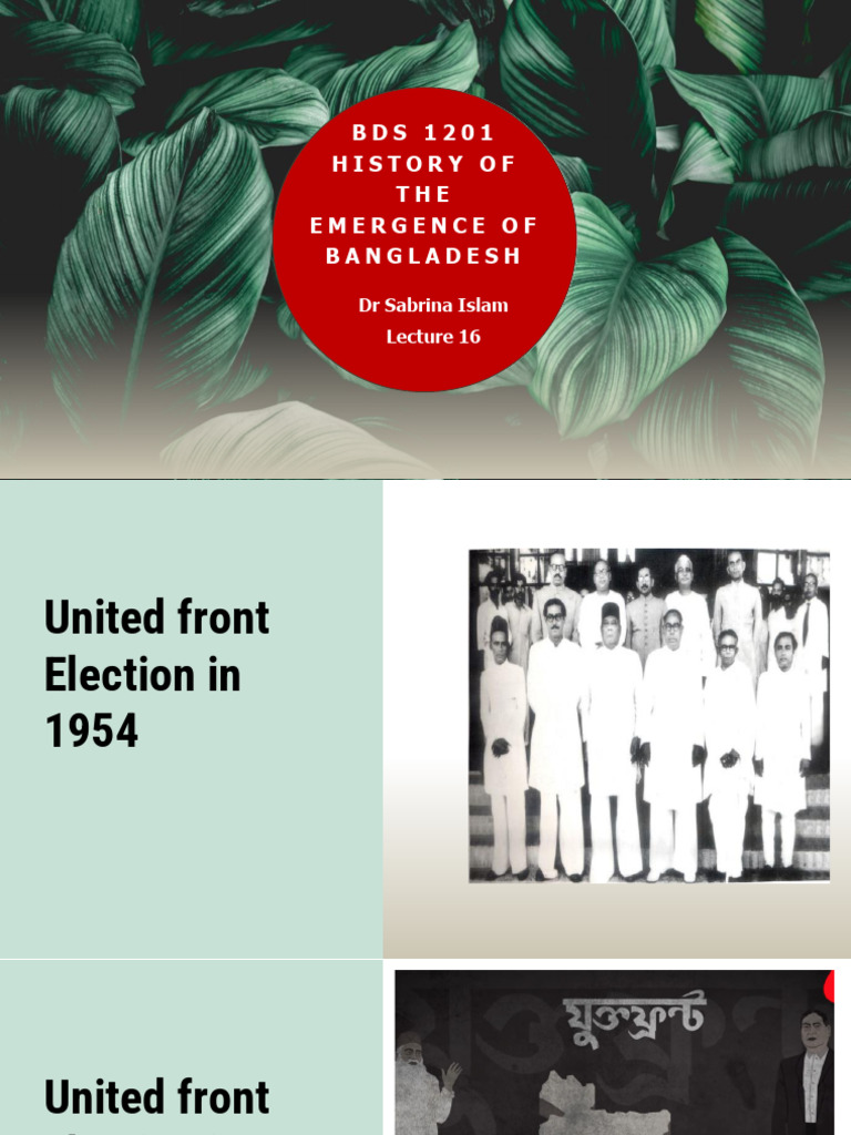 BDS 1201 - Fall 2024 Lec 16 | PDF | Bangladesh | Politics Of Pakistan