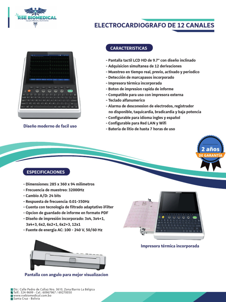 Electrocardiografo de 12 Canales U90 | PDF