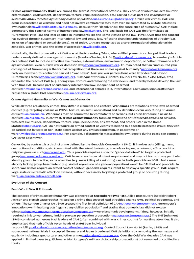 Understanding Crimes Against Humanity | PDF | Crimes Against Humanity ...