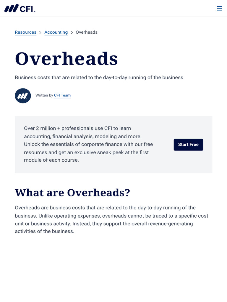 Overheads - Definition, Types, And Practical Exampvv | PDF | Insurance | Expense