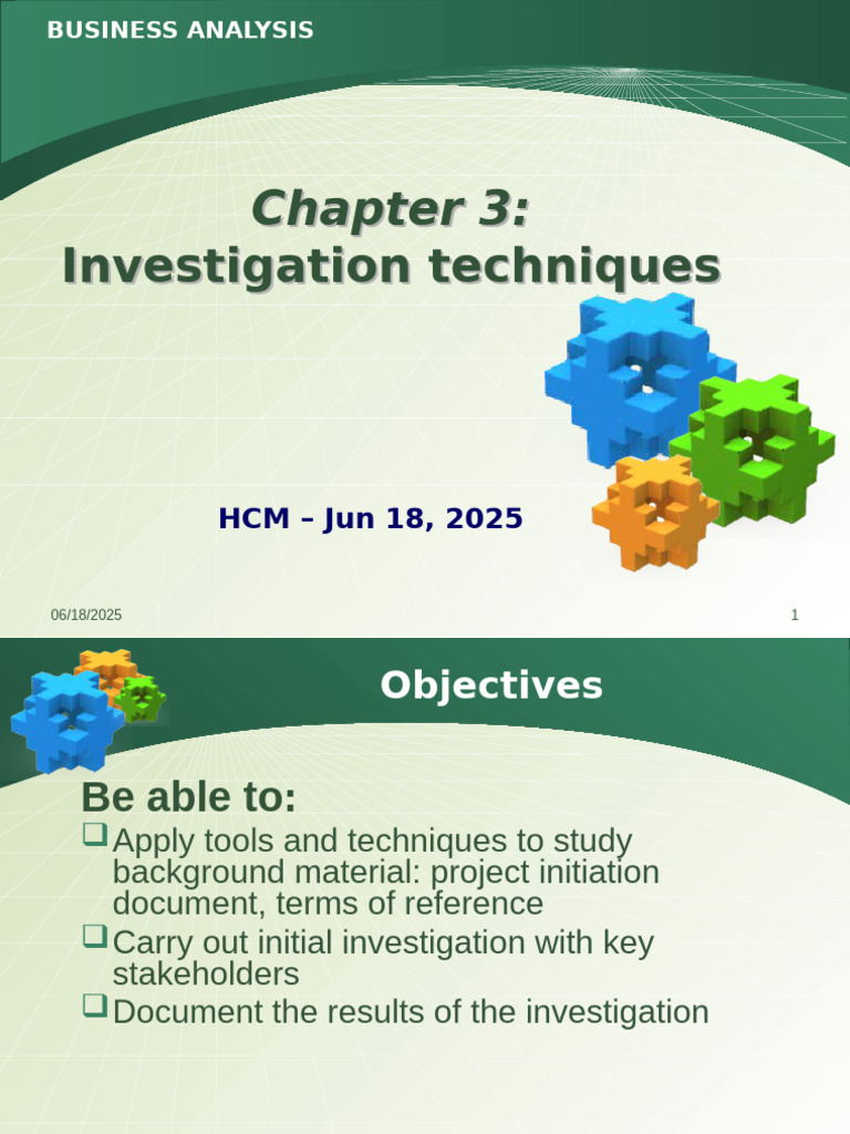Business Analysis Investigation Techniques | PDF | Qualitative Research ...