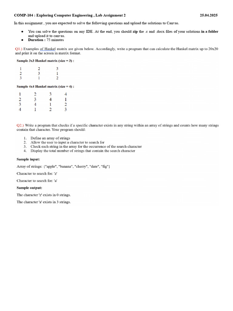 Lab Assignment - 2 (2025) | PDF