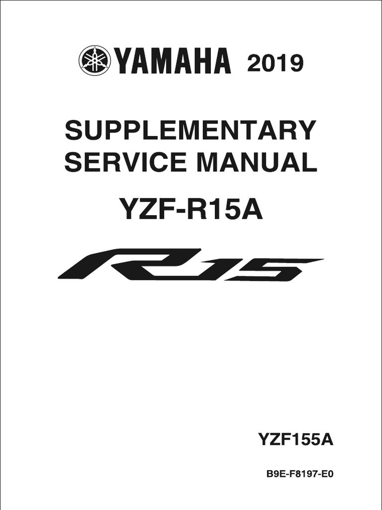 Manual de Servicio Yamaha R15 V3 ABS 2019 | PDF | Anti Lock Braking System | Brake