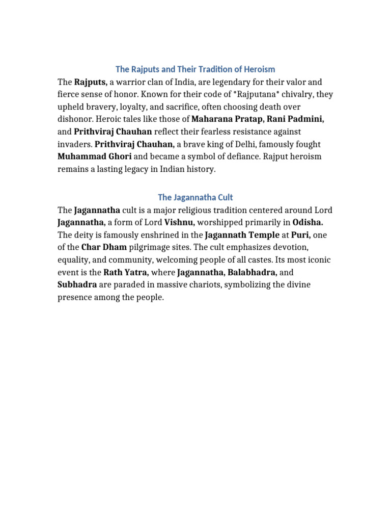 Rajputs Jagannatha Kathak Bengal Temples LargeText | PDF